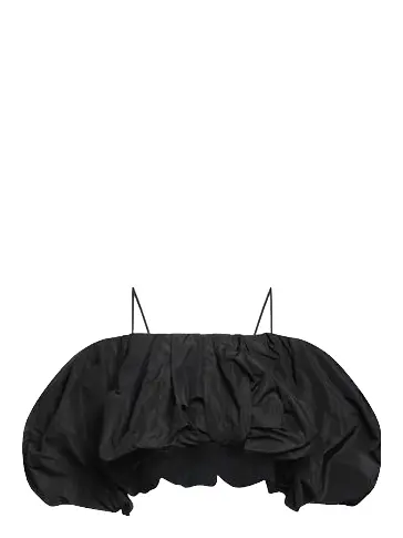 Pinko Off-the-shoulder Taffeta Top - Black