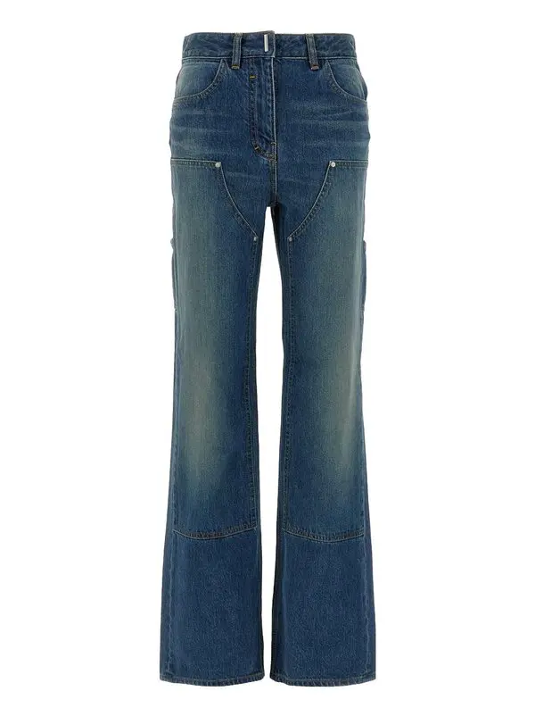 Givenchy Wide Leg Denim Jeans - Blue