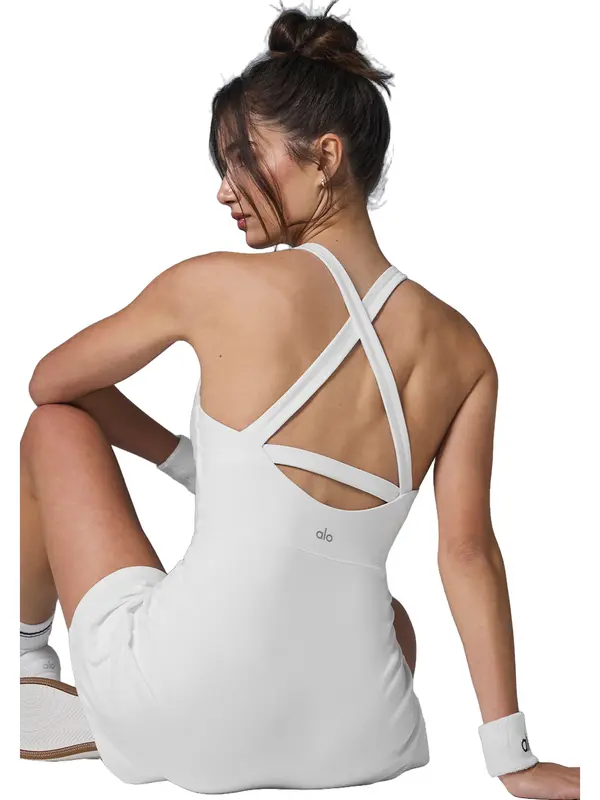 Alo Yoga Soft Backspin Dress - White