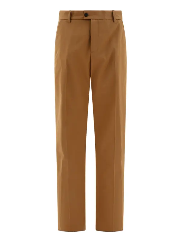 Alexander McQueen Tailored Trousers With Back Logo - Brown
