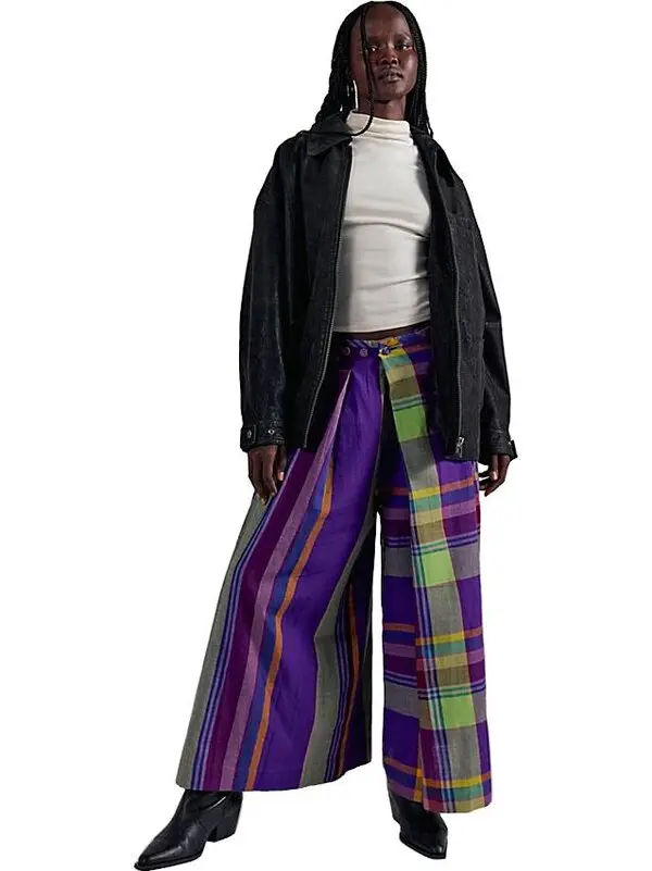 Rujuta Sheth Frida Plaid Pants - Chex X Stripes