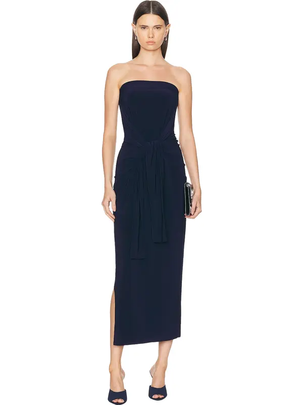 Norma Kamali Strapless All In One Gown - True Navy
