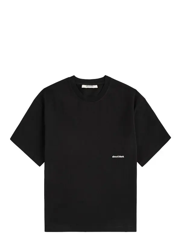 ABOUT:BLANK Box Logo-print Cotton T-shirt - Black