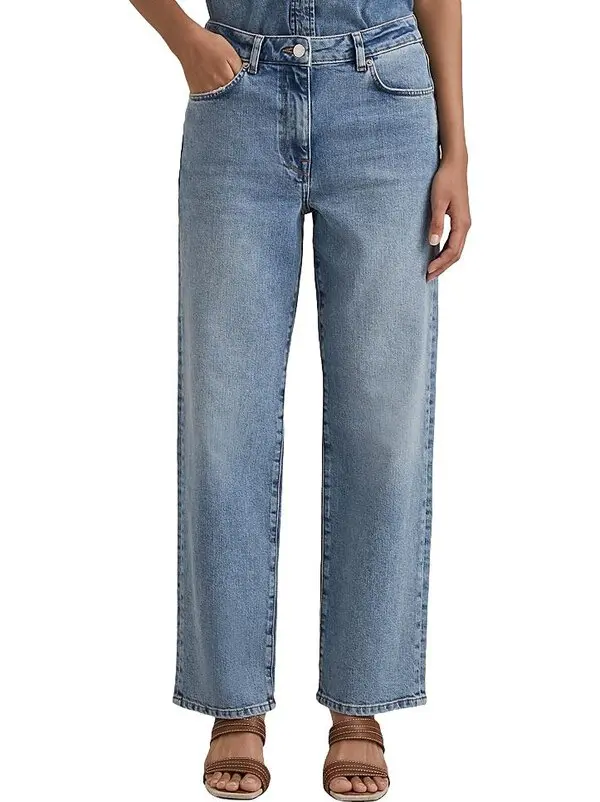 REISS Selin Straight Leg Jeans - Light Blue