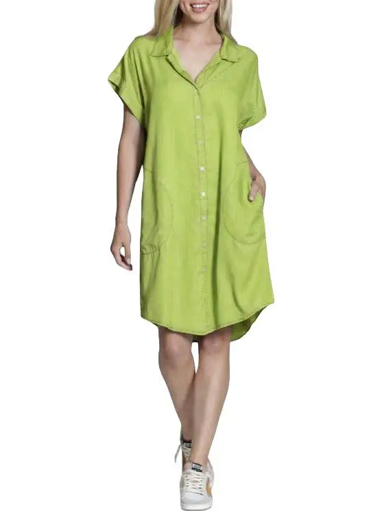 APNY Short Sleeve Shirt Dress - Titanite