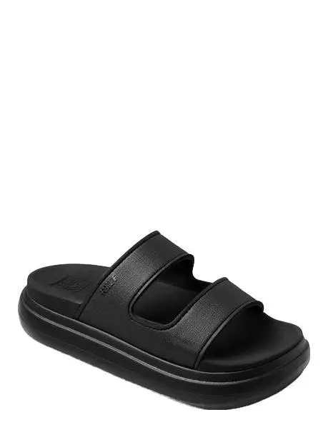 Reef Bondi Platform Slide Sandal - Black/ Black