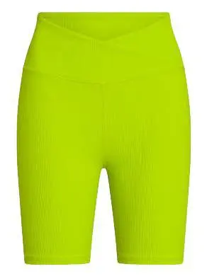 ELECTRIC YOGA Rib Biker Shorts - Lime Punch