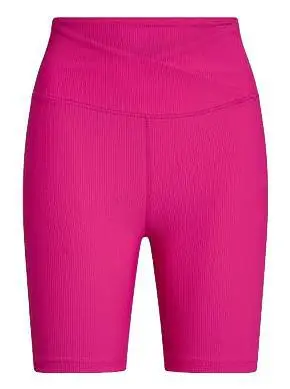 ELECTRIC YOGA Rib Biker Shorts - Pink Yarrow