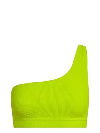 ELECTRIC YOGA Off Shoulder Rib Bra - Lime Punch