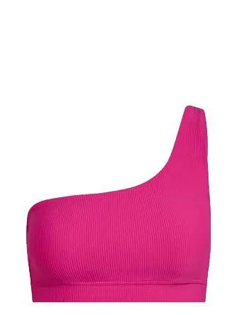 ELECTRIC YOGA Off Shoulder Rib Bra - Pink Yarrow