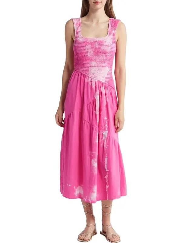 NIKKI LUND Kai Smocked Maxi Dress - Pink