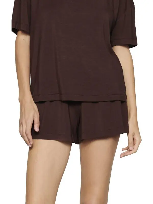 Eberjey Gisele Pajama Shorts - Chocolate