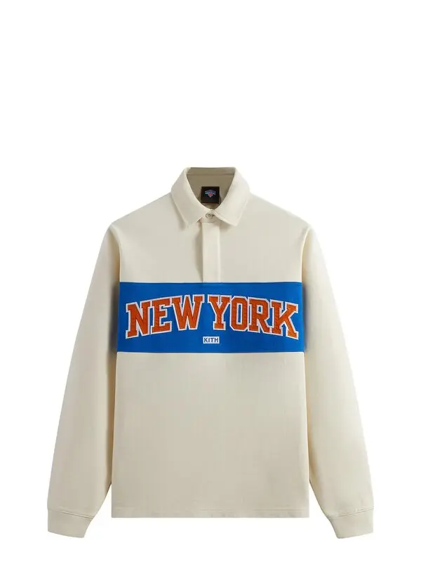 Kith For The New York Knicks Long-sleeve Rugby Shirt - Cream