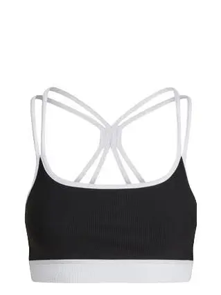 ELECTRIC YOGA Color Block Rib Bra - Black/white