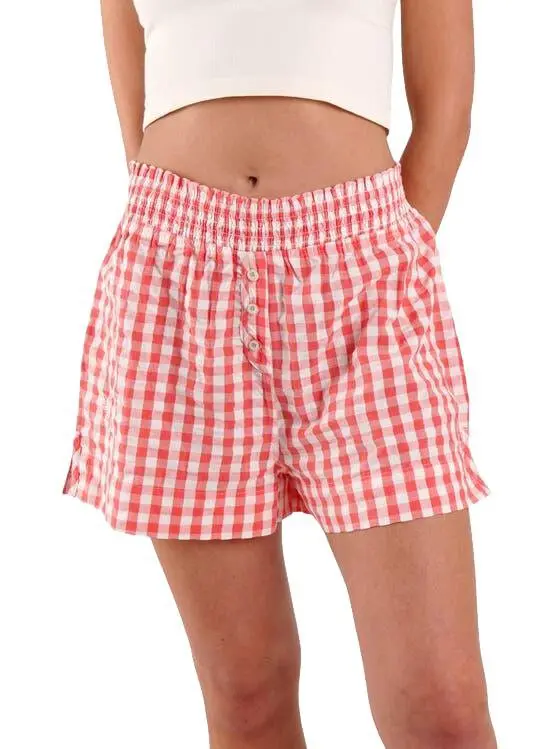 PEACHAUS Lomandra Pyjama Shorts - Canyon Peach