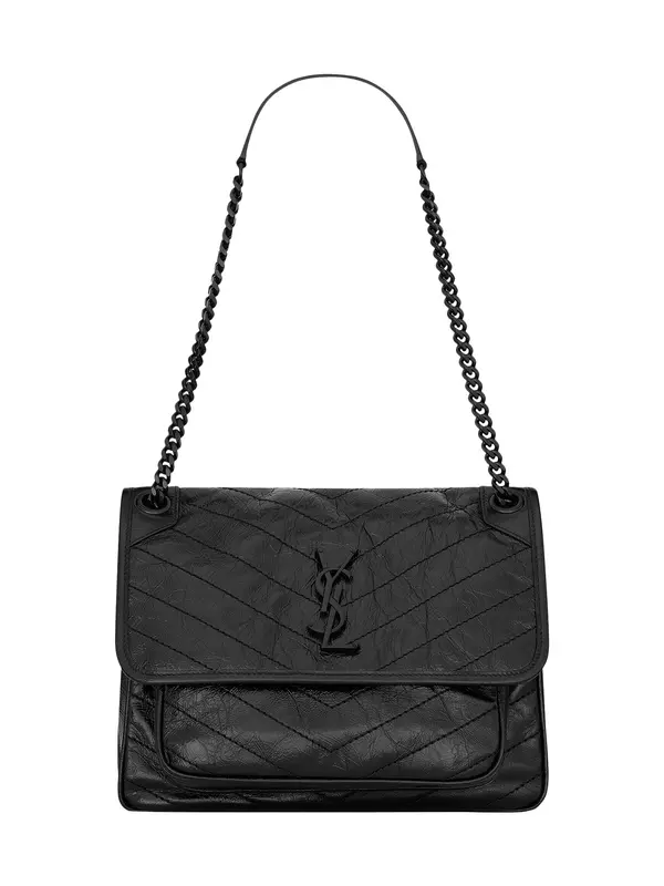 Saint Laurent Medium Niki Chain Shoulder Bag - Black