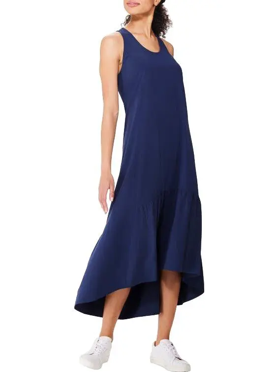 NIC+ZOE Tech Stretch High-low Maxi Dress - Ink