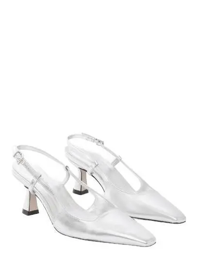 MAGUIRE Bahia Slingback Pumps - Metallic Silver
