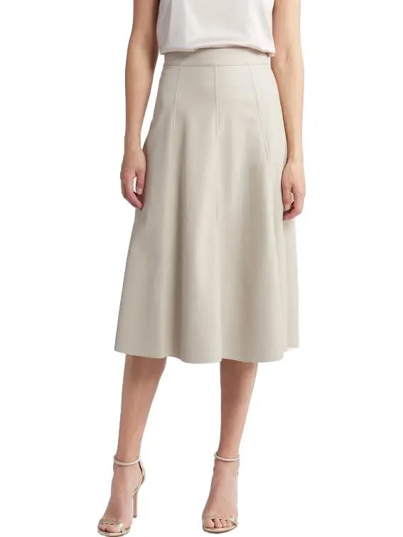 NIKKI LUND Carina Faux Leather Skirt - Ivory