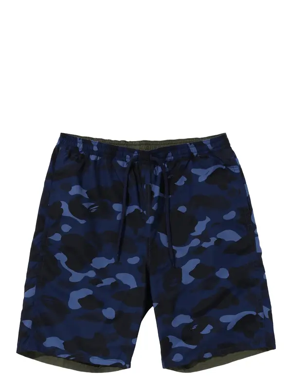 BAPE Color Camo Shark Reversible Shorts - Blue