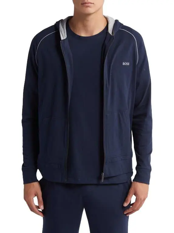 BOSS Zip-up Hoodie - Dark Blue
