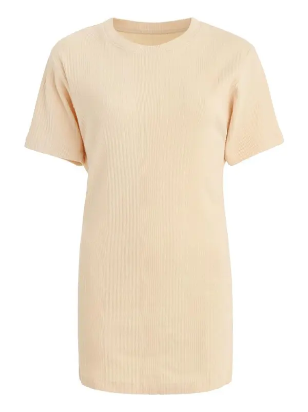 MAISON MARGIELA Ribbed Knit Cotton Top - Neutral
