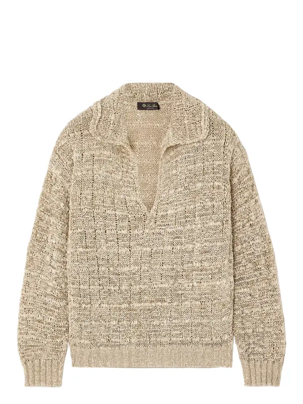 Loro Piana Open-knit Silk Sweater - Neutrals