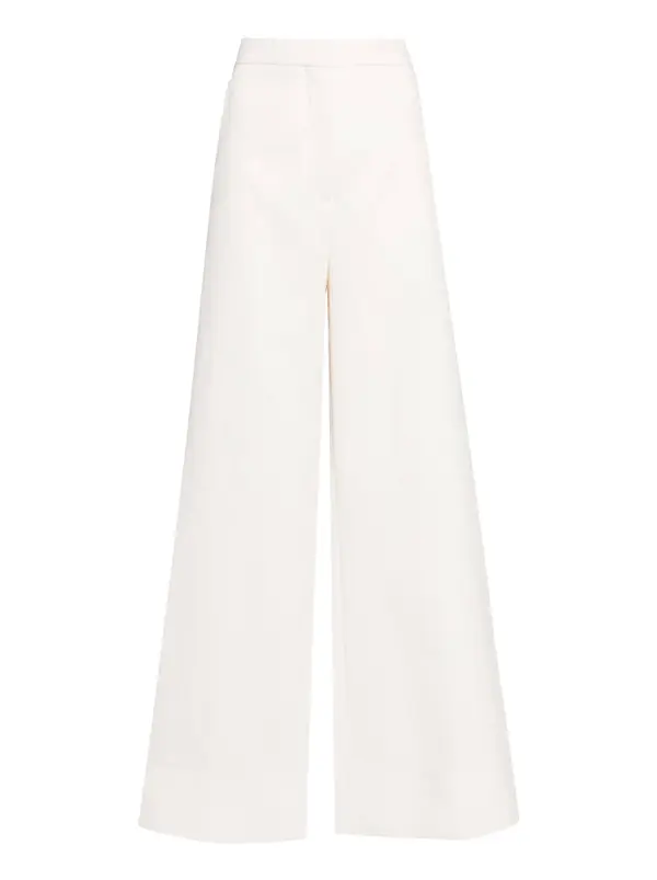 Stella McCartney High-waisted Wide-leg Trousers - White
