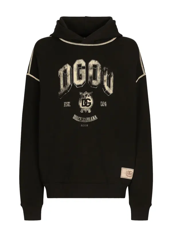 Dolce & Gabbana Cotton Hoodie - Black