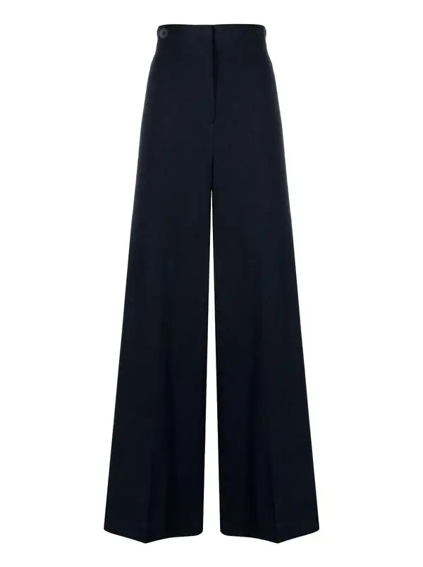 Max Mara High-waisted Wide Leg Pants - Blue