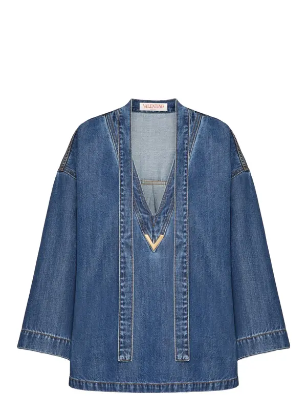 Valentino Garavani Denim Kaftan - Blue