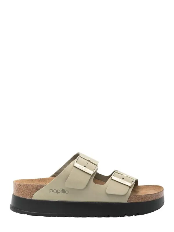 BIRKENSTOCK Arizona Leather Platform Sandals - Neutrals
