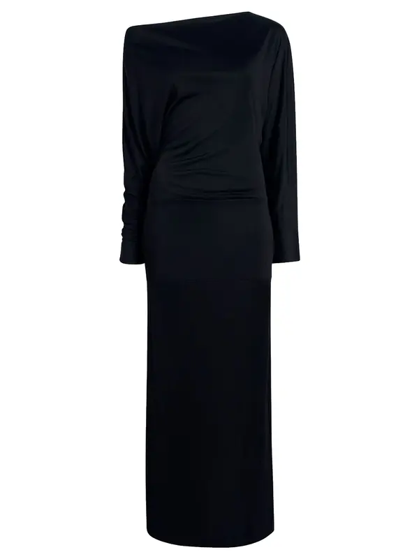 Khaite The Junet Off-shoulder Maxi Dress - Black
