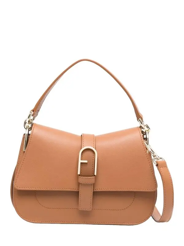 Furla Mini Flow Leather Tote - Brown