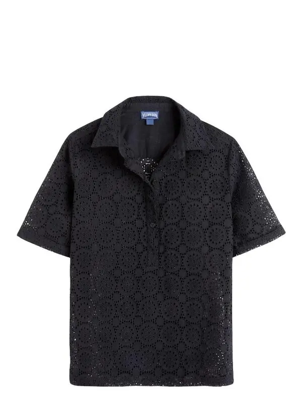 Vilebrequin Broderie Anglaise Short-sleeve Shirt - Noir