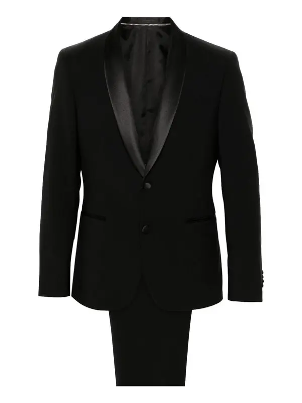 Corneliani Virgin-wool Three-piece Suit - Black