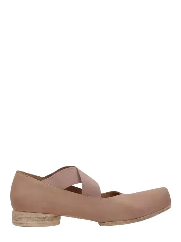 UMA WANG Crossed Strap Ballerinas - Neutrals