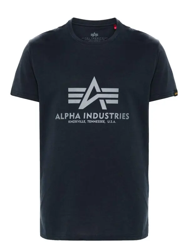Alpha Industries Logo-print Cotton T-shirt - Blue