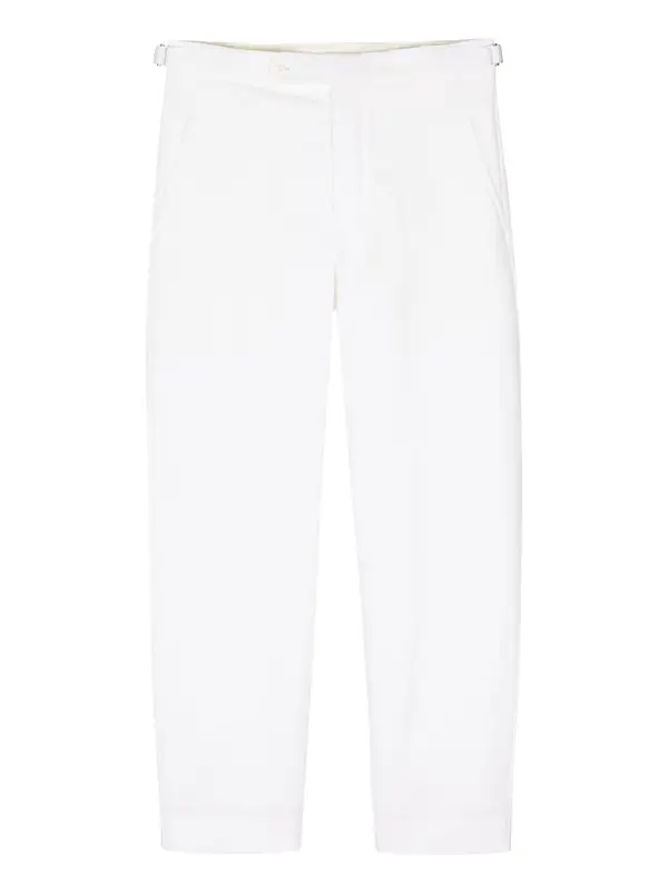 BODE Straight-leg Cotton Trousers - White