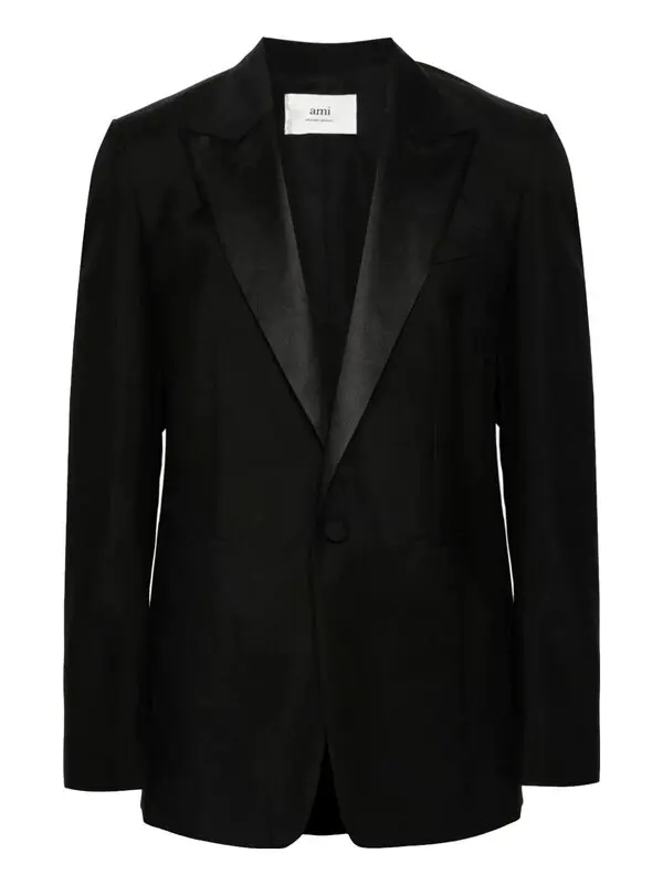 Ami Single-breasted Blazer - Black