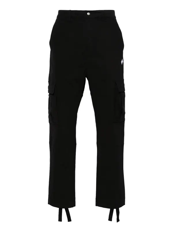 COUNTY OF MILAN Marcelo Burlon Cross Tapered Cargo Trousers - Black
