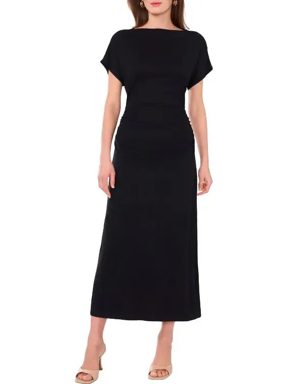 Halogen Dolman Sleeve Midi Dress - Rich Black 060