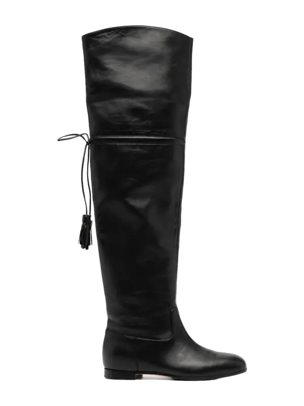 Fabiana Filippi Tassel-detail Leather Boots - Black