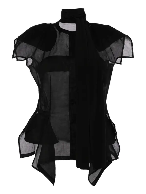 Yohji Yamamoto Asymmetric Top - Black