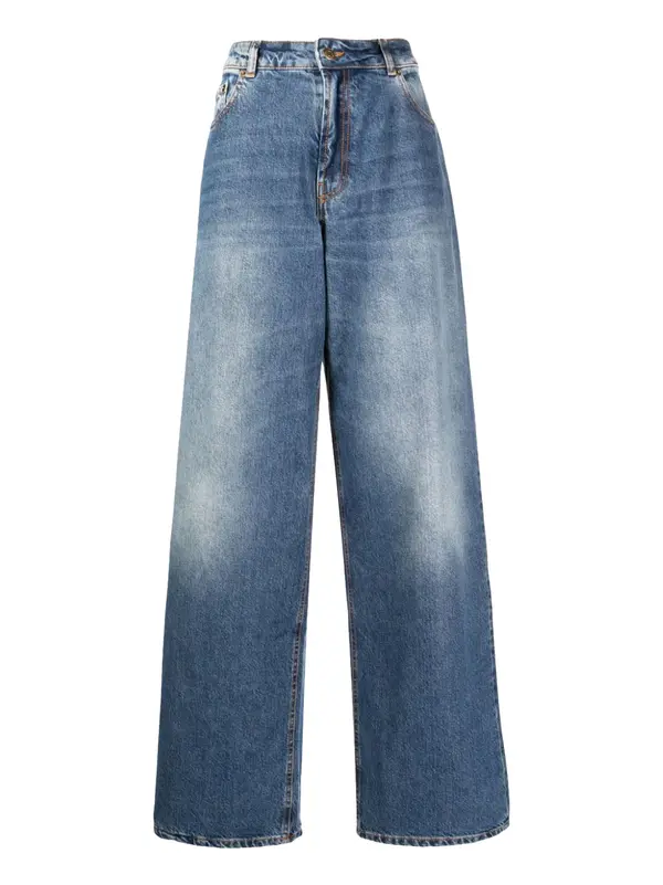 Roberto Cavalli High-rise Wide-leg Jeans - Blue