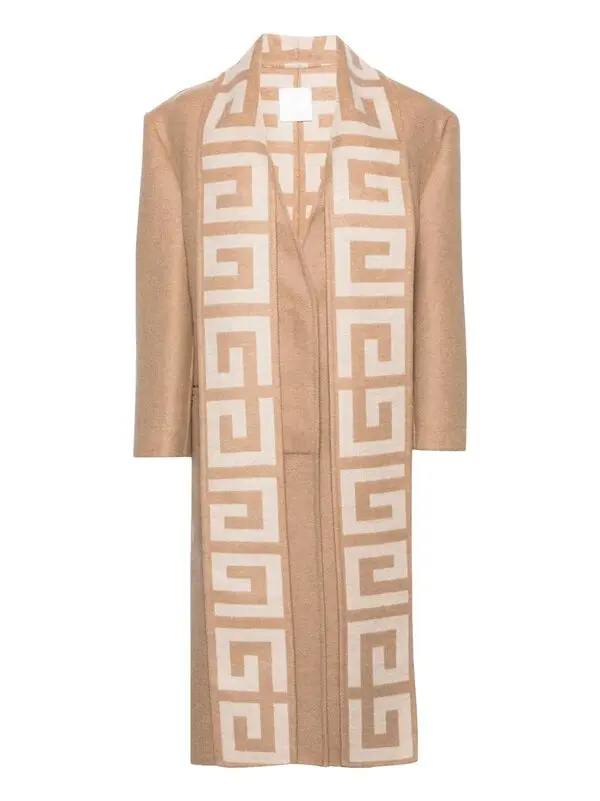 Givenchy 4g Scarf Wool-blend Coat - Neutrals