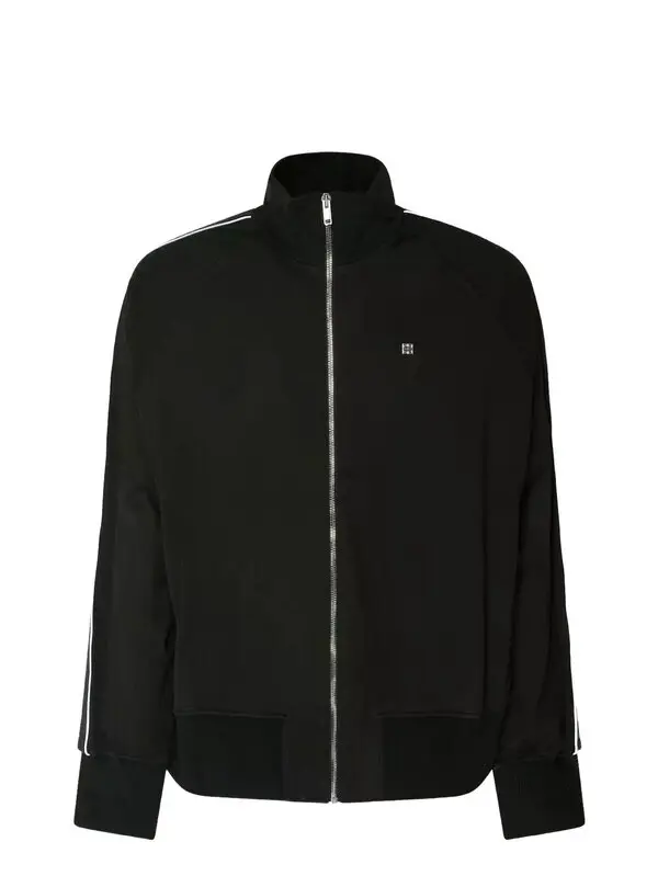 Givenchy Logo Tape Zipped Jacket - Black