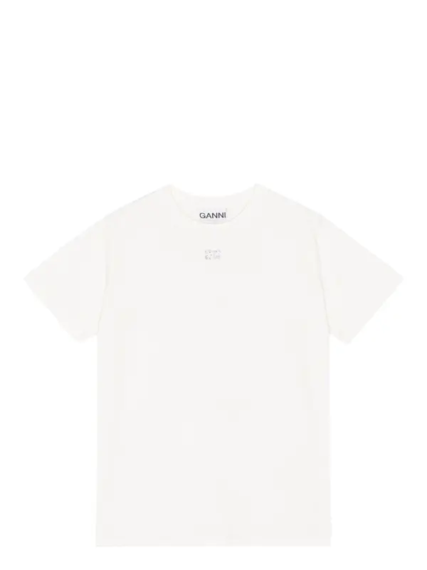 GANNI Logo-embellished T-shirt - White