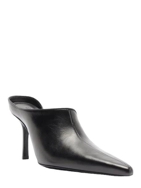 Schutz Abby Ankle Strap Pointed Toe Sandal - Black