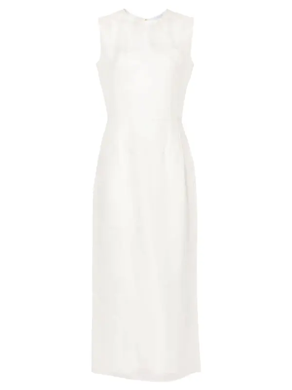 Gabriela Hearst Maslow Organza Midi Dress - Neutrals